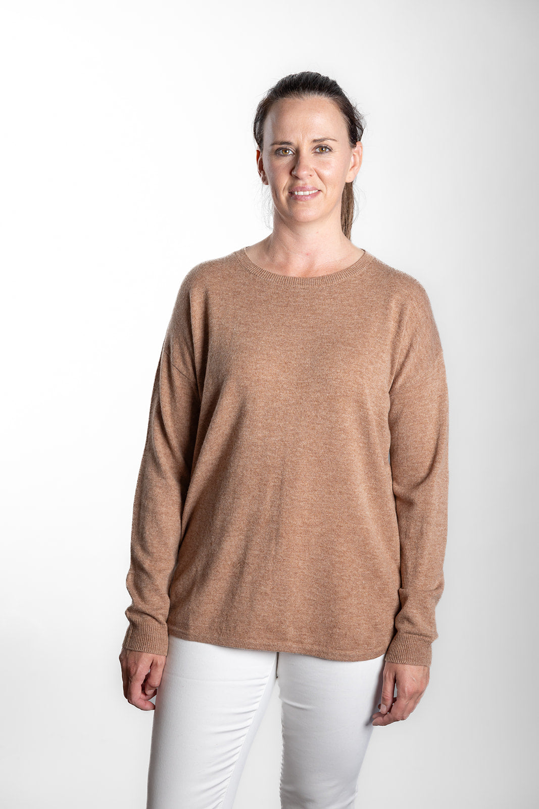 Bow and Arrow Swing Jumper | Cinnamon with Liberty Patches | Coco Blue