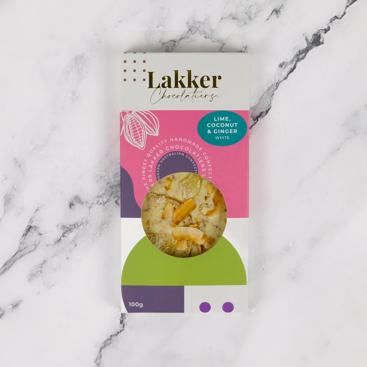 Coconut, Lime & Ginger White Chocolate Bar– Coco Blue