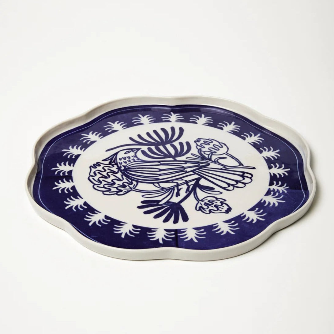 Del Sol Bird Platter | Blue - Jones & Co - Coco Blue