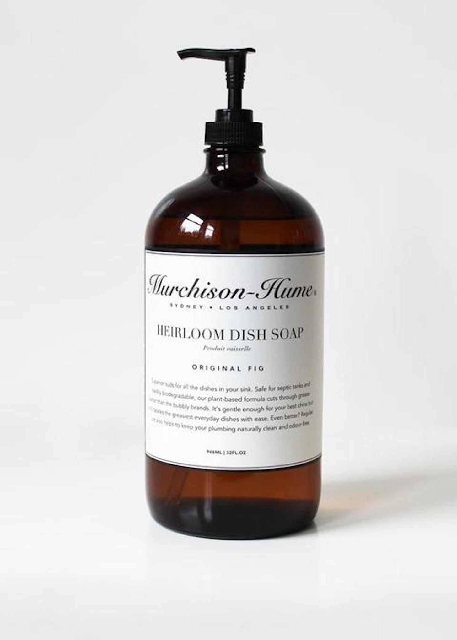 Heirloom Dish Soap | Original Fig | Glass Bottle | Coco Blue